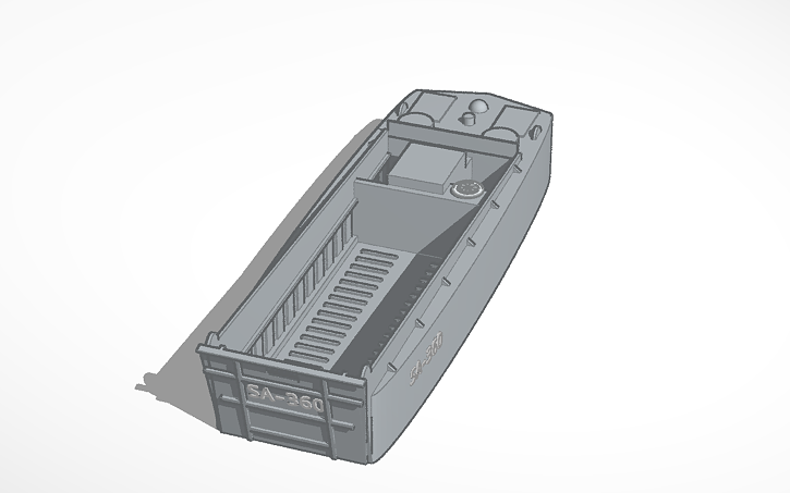 3D design Higgins Boat WWII - Tinkercad
