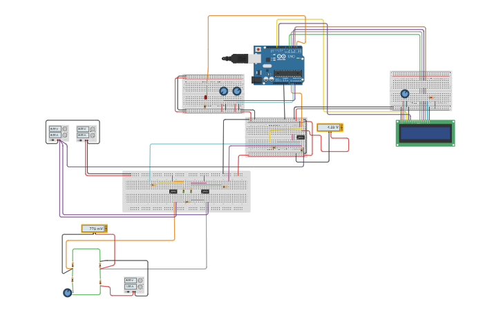 Circuit design Copy of Amplificador de instrumentação - Tinkercad