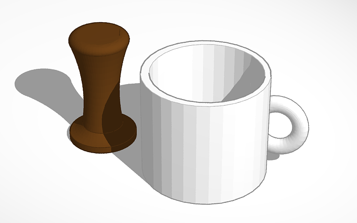 3D design Copy of printable coffee set 4 for ceramics - Tinkercad