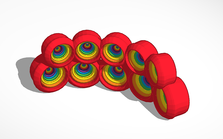 3D design Colorfull rings - Tinkercad