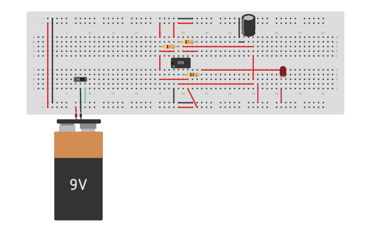 Circuit Design Blink Led 555 Timer Using Switch Tinkercad