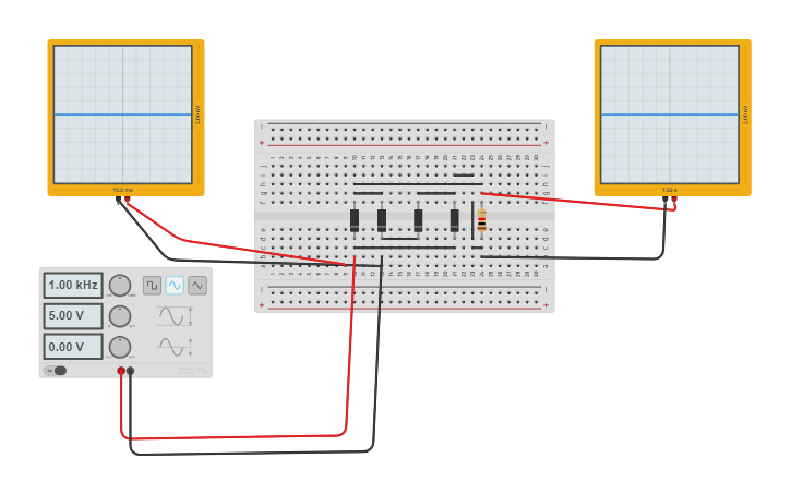 Circuit design full wave rectifier | Tinkercad