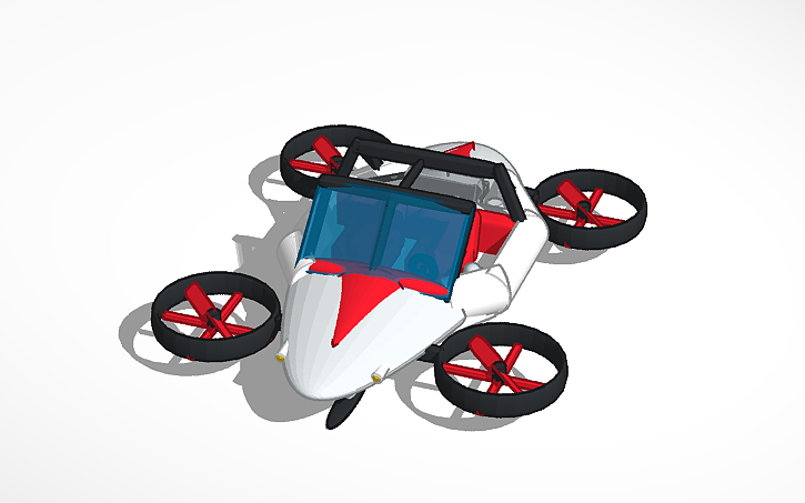 3D design flying car - Tinkercad