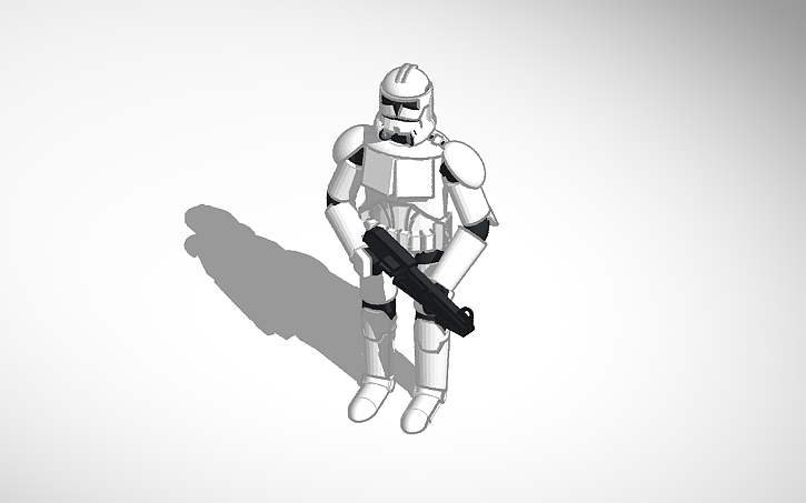 3D design Animated Phase 2 Clone Trooper - Tinkercad