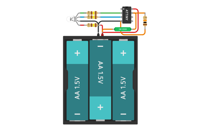 Circuit Design At Cb Attiny85 Color Board Tinkercad