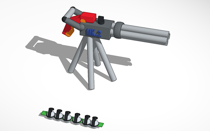 3D design minigun | Tinkercad