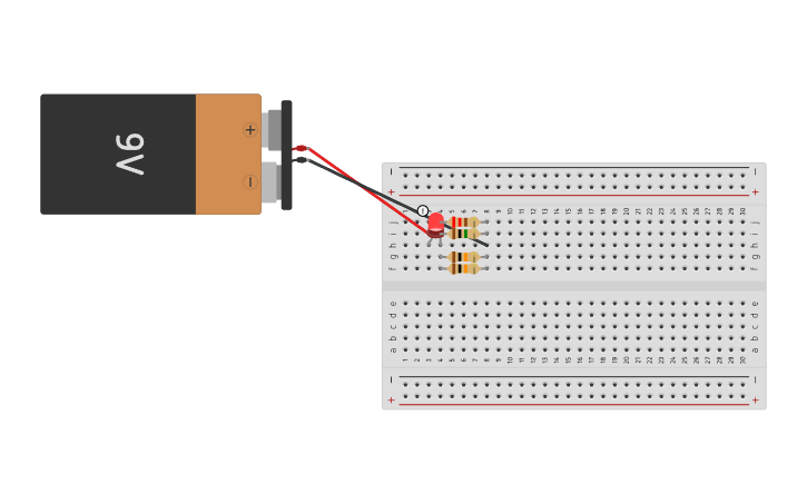 Circuit design parrel circuit - Tinkercad