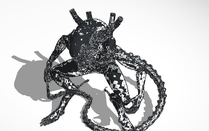 3D design soldier alien - Tinkercad