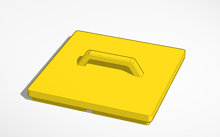 3D design Gridfinity 2x2 Lid with Handle | Tinkercad