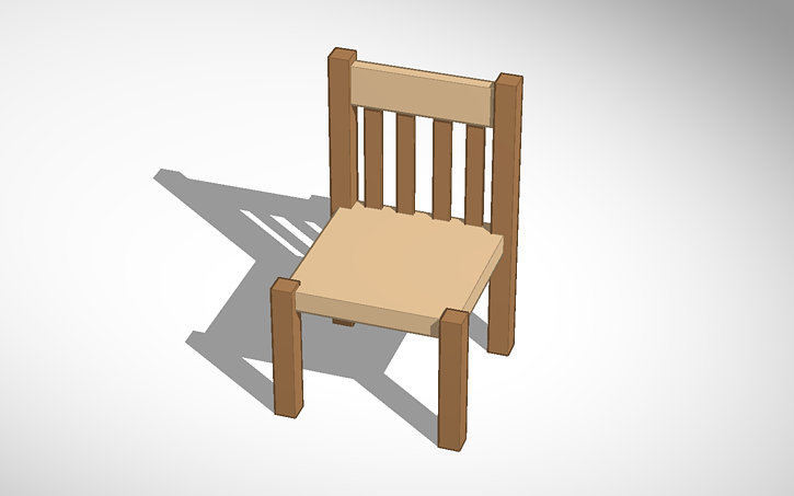 3D design Dinner Table Chair - Tinkercad