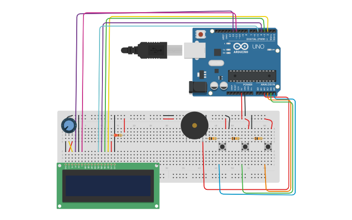 Circuit design Timer - Display - Tinkercad