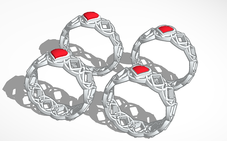 3D design Promise Rings - Tinkercad