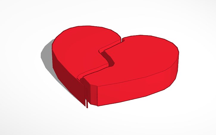 3D design Corazon Roto - Tinkercad