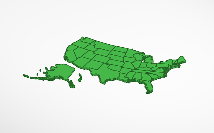 3D design USA Map | Tinkercad