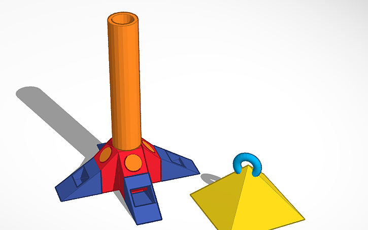 3d Design Rocket Bird Feeder V2 Tinkercad