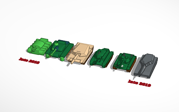 3D design evolution of my tanks | Tinkercad