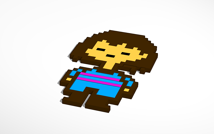 3D design Frisk from Undertale | Tinkercad
