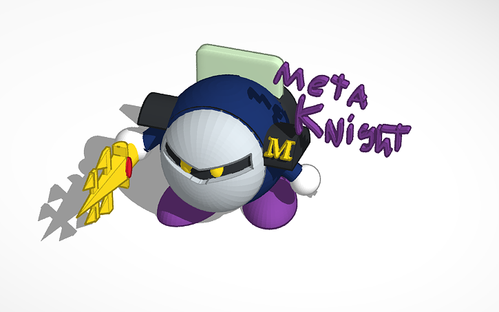 3D design Meta Knight - Tinkercad