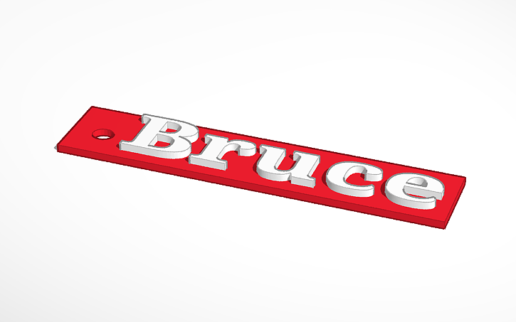 3D design Bruce Name Plate | Tinkercad