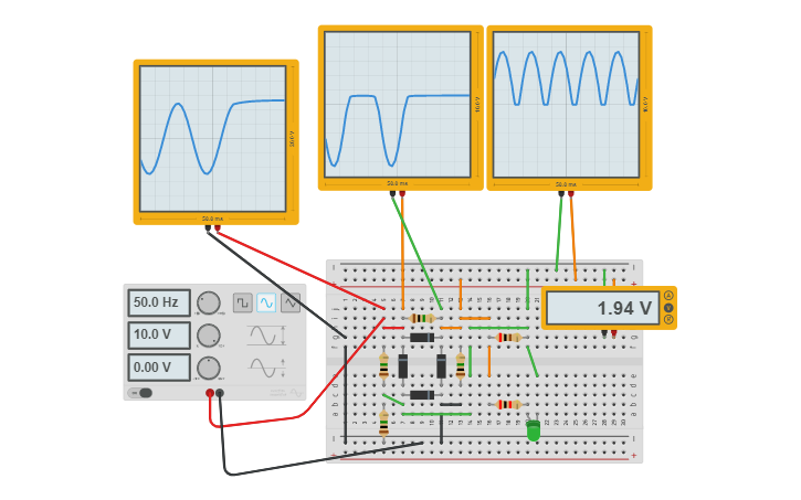 Circuit Design Diode Bridge Rec Tinkercad