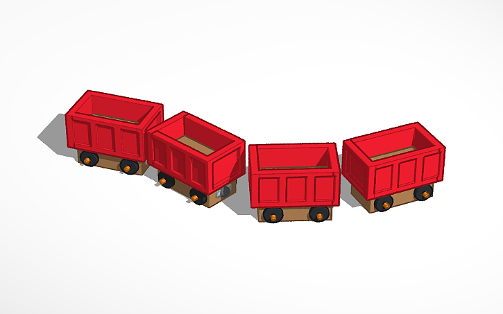 3D design creating container trailers | Tinkercad