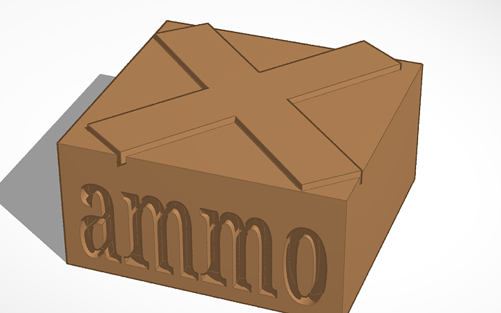 3D design ammo cratey - Tinkercad