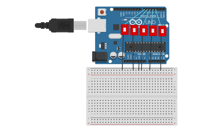 Circuit Design Basic Line Follower 5 Switches With Bang Bang