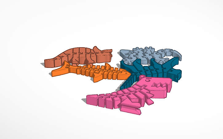 3D design Flexi animals - Tinkercad