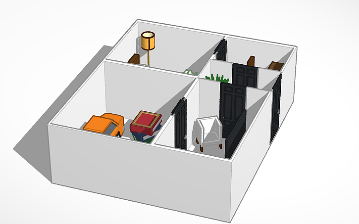 3D design Interior of house - Tinkercad