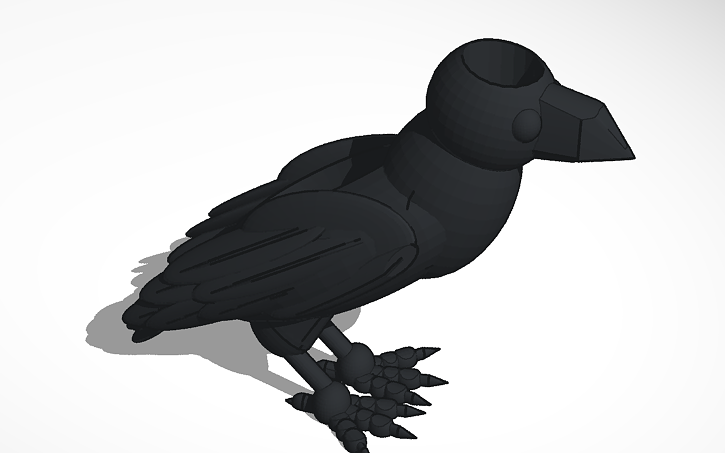 3D design Crow planter - Tinkercad