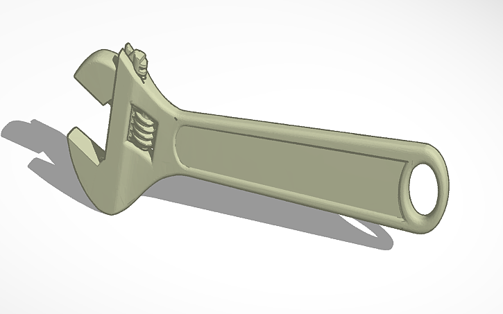 3D design ADJUSTABLE SPANNER - Tinkercad
