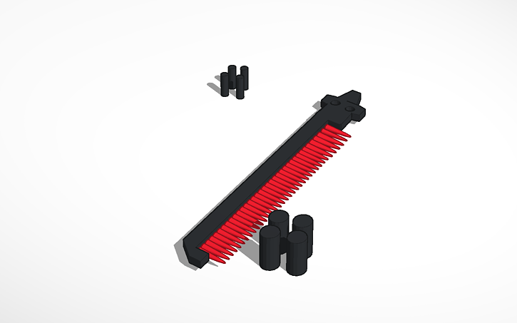 3D design Butterfly comb - Tinkercad