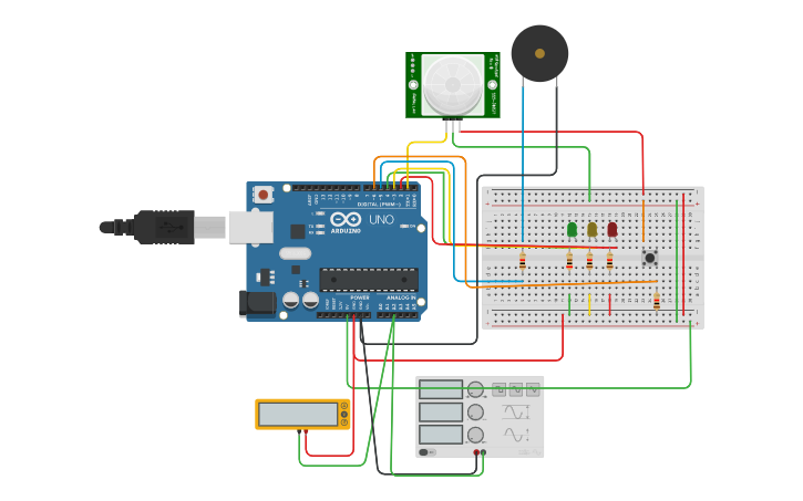 Circuit design Smart Traffic Light - Tinkercad