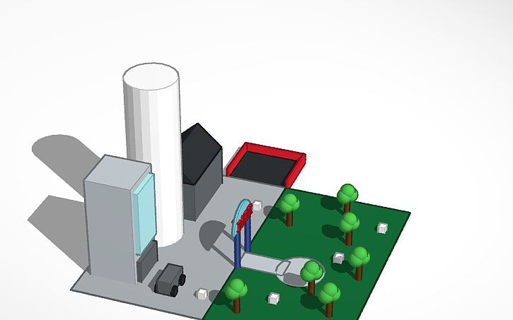 3D design City Space (Trash-Bot) - Tinkercad