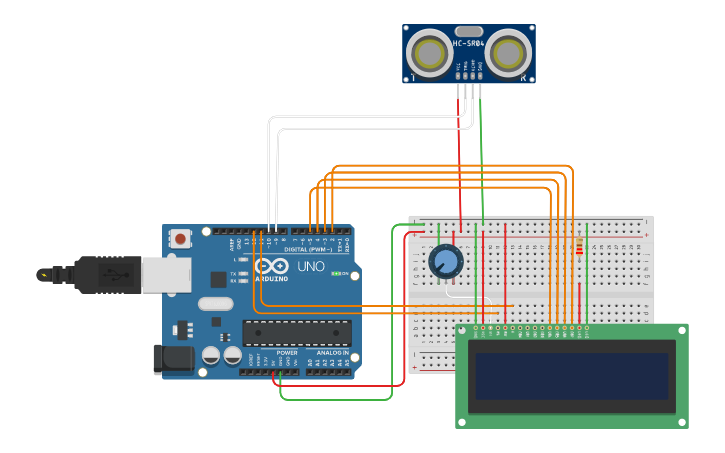 Circuit design Rohaan John Distance Meter using Ultrasonic sensor ...