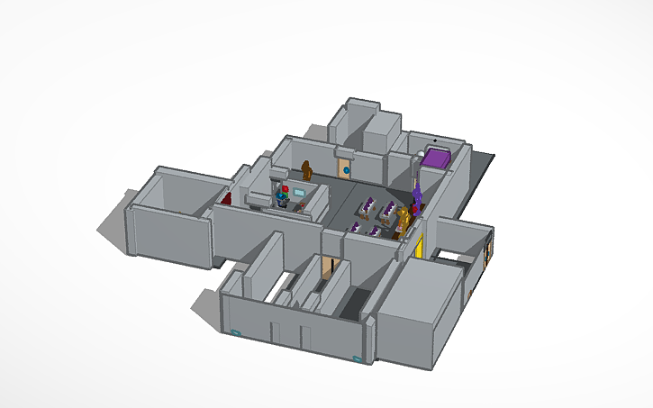 3D design FNAF 1 map - Tinkercad