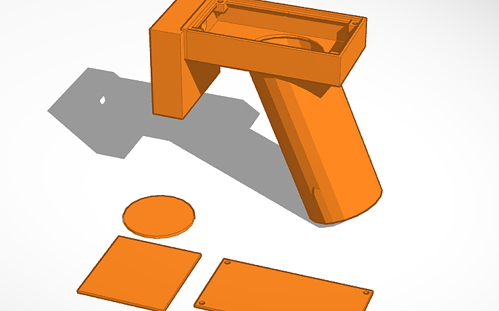 3D design handheld RFID scanner housing for Priority-1 RFID - Tinkercad