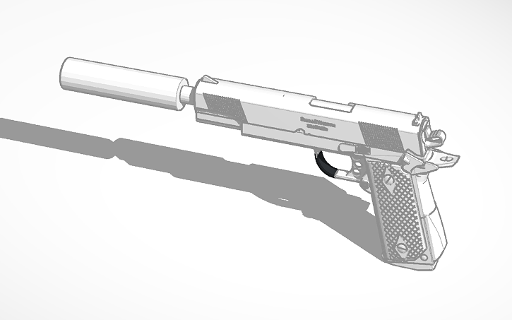 3D design s&w pistol: Print and Paint - Tinkercad