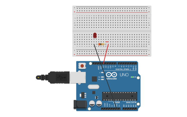Circuit design led blinking using input from serial monitor - Tinkercad Circuit design led blinking using input from serial monitor - Tinkercad