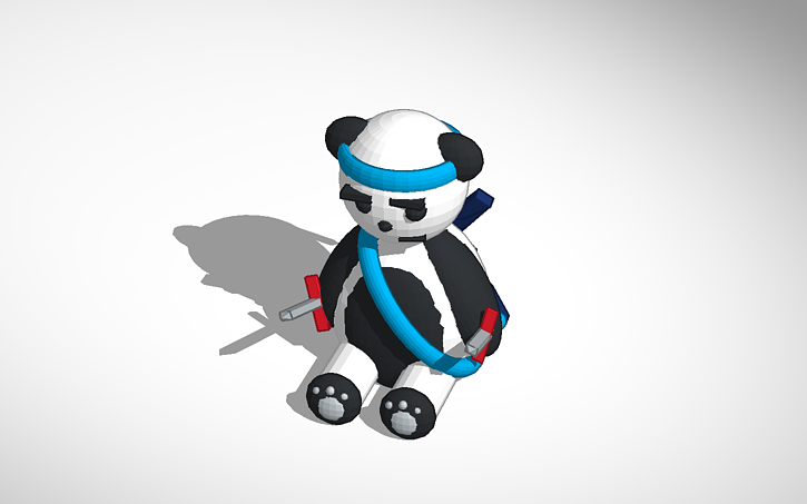 3D design Ninja Panda | Tinkercad