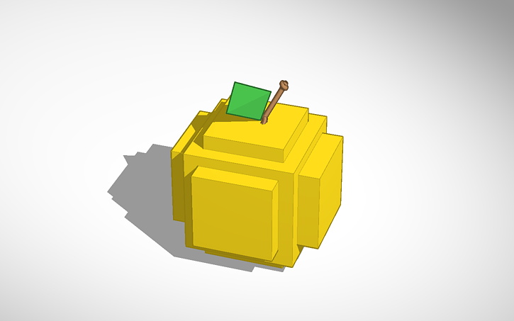 3D design golden apple | Tinkercad