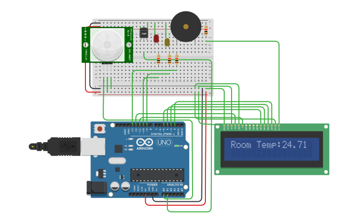 Circuit design Home Security Alarm | Tinkercad