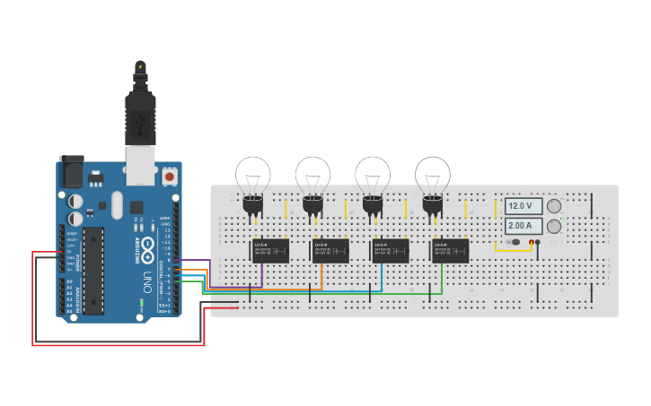 Circuit design PLC - Tinkercad