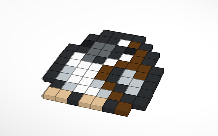 3D design Old World Sparrow Mini-Bird Pixel Art | Tinkercad