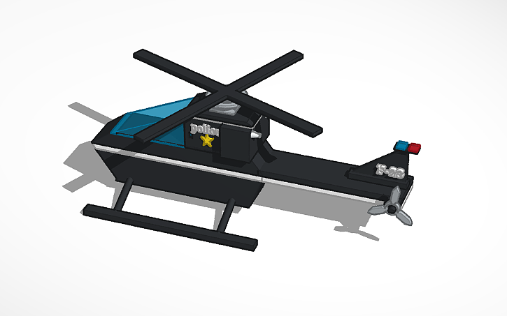 3D design police helicopter | Tinkercad