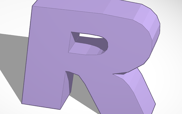 3D design Copy of R - Tinkercad