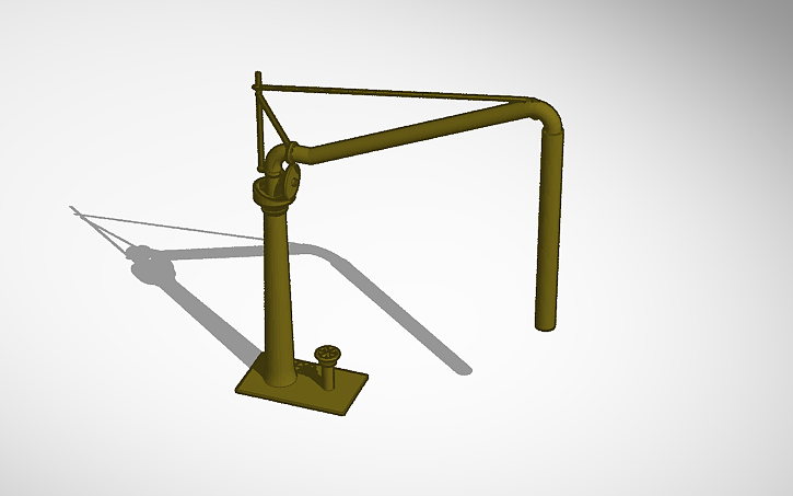 3D design railway water column - Tinkercad