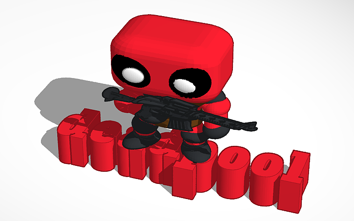 3D design Deadpool Figure - Tinkercad