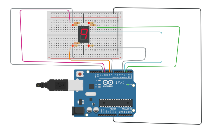 Circuit design Display 7s - Tinkercad