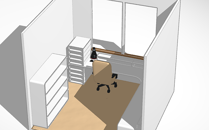 3D design Retro-Futuristic Hobby Room Work Space - Tinkercad